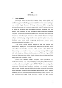 PENERAPAN LEAN MANUFACTURING DENGAN METODE VSM (VALUE STREAM MAPPING) UNTUK MENGURANGGI WASTE ...